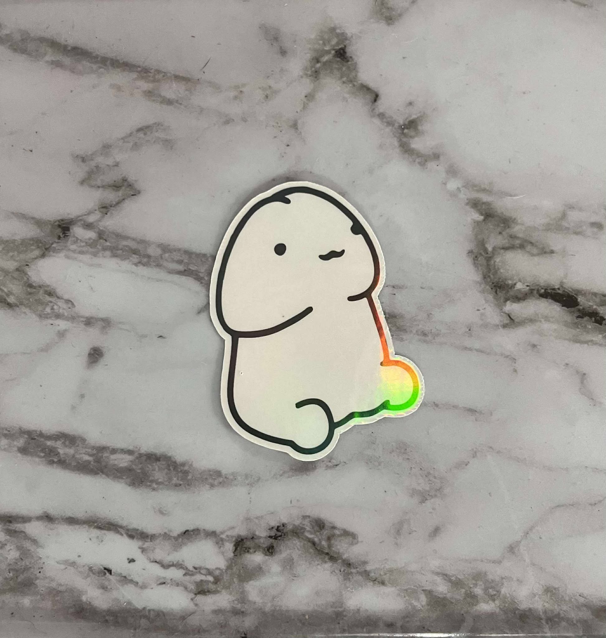 Holographic Winky Peen Sticker | MDZ Creates